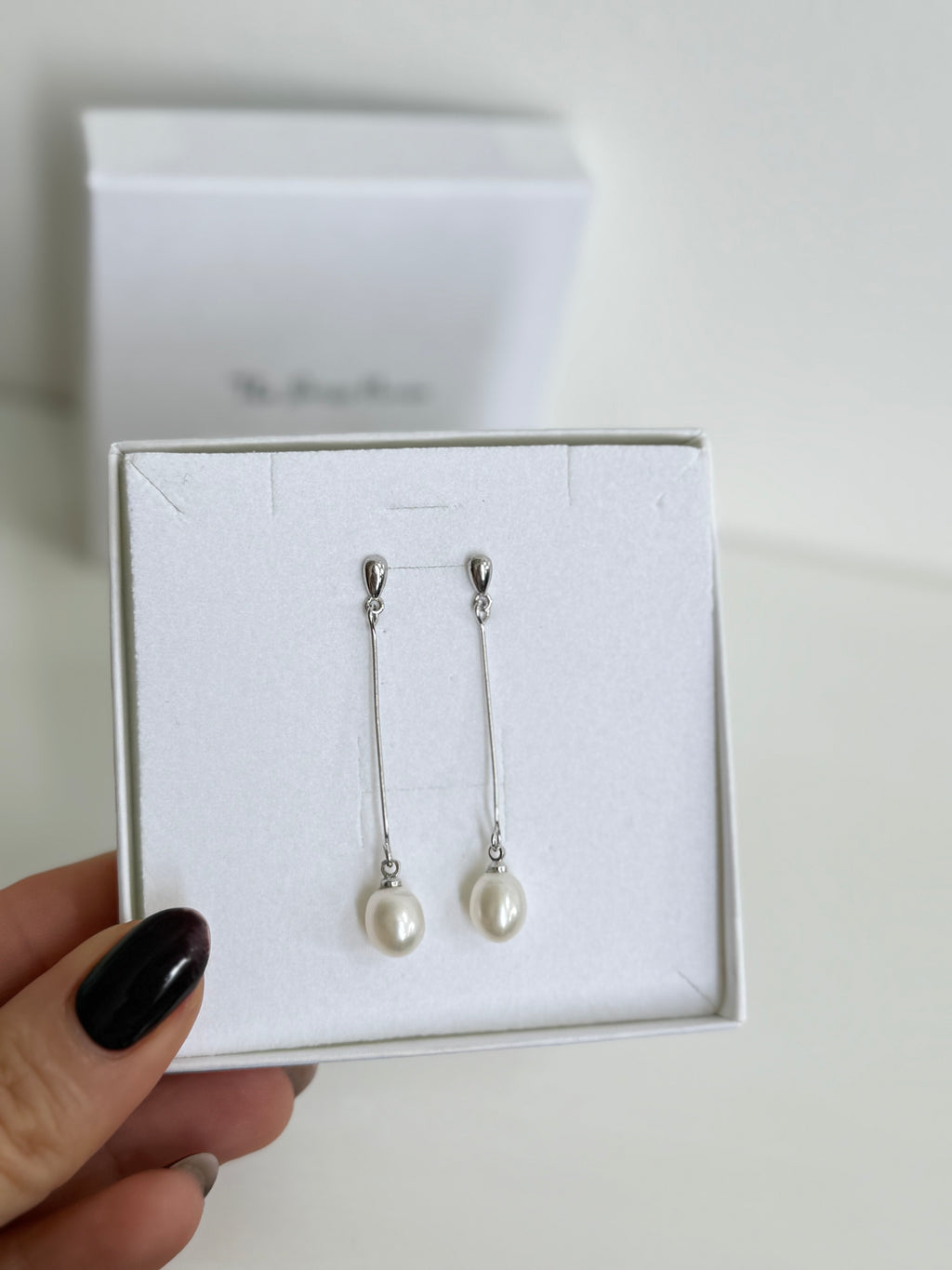 Elsie - Silver Pearl Earring – The Dress House