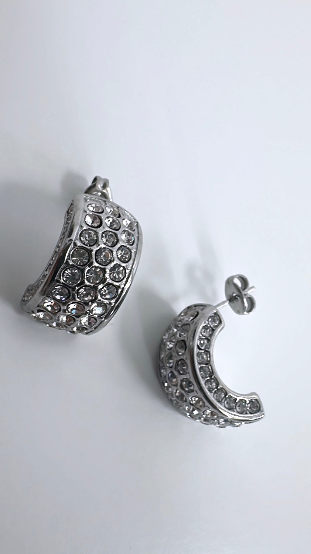 Simone - Silver Diamanté Earring – The Dress House