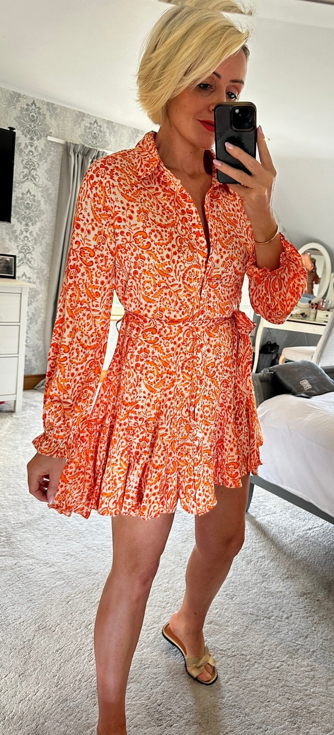 Isabelle - Orange Dress – The Dress House