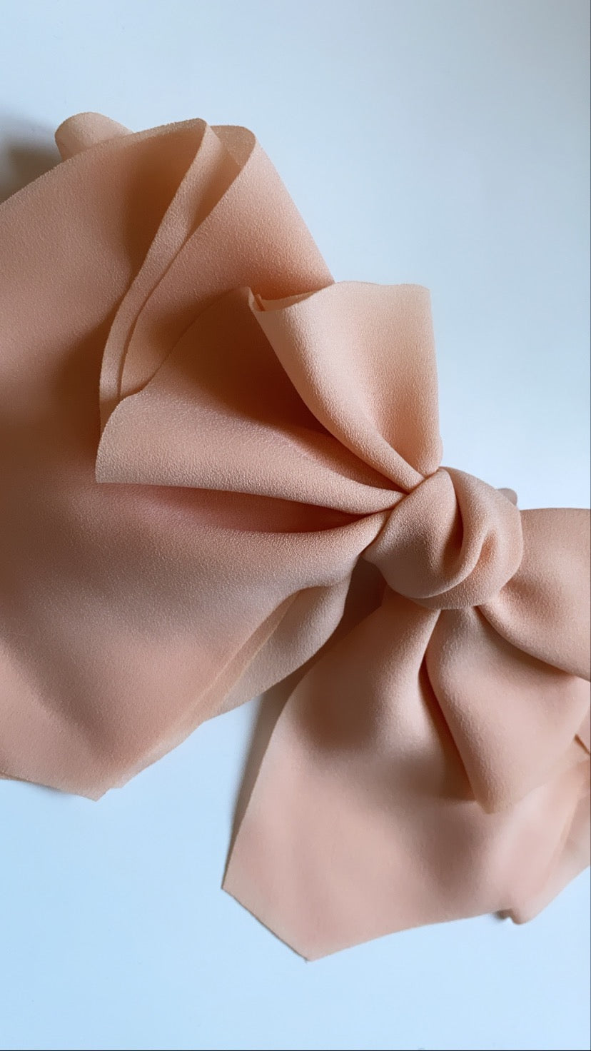 Polly - Peach Hair Bow – The Dress House