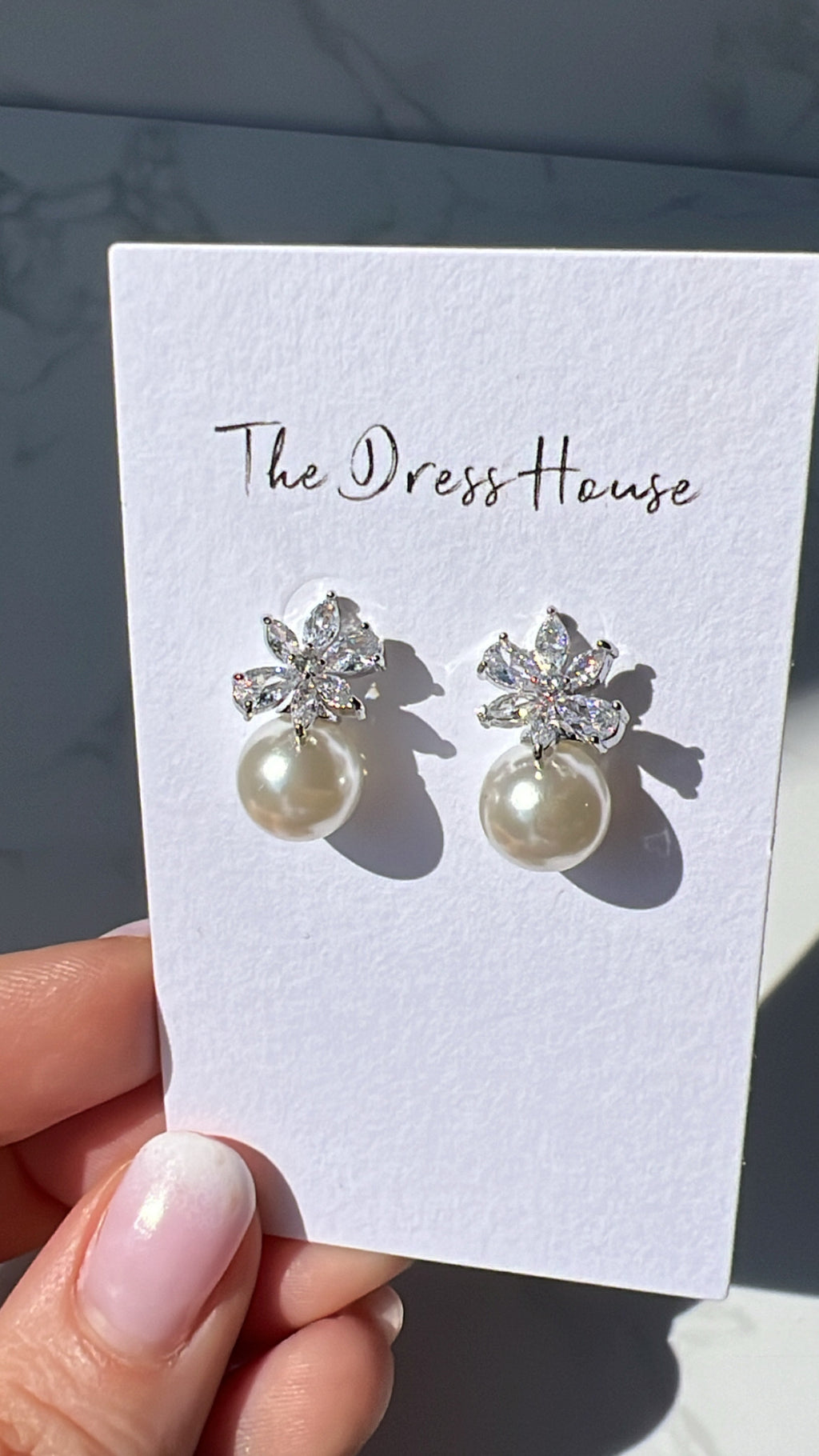 Kora - Pearl Silver Earring – The Dress House