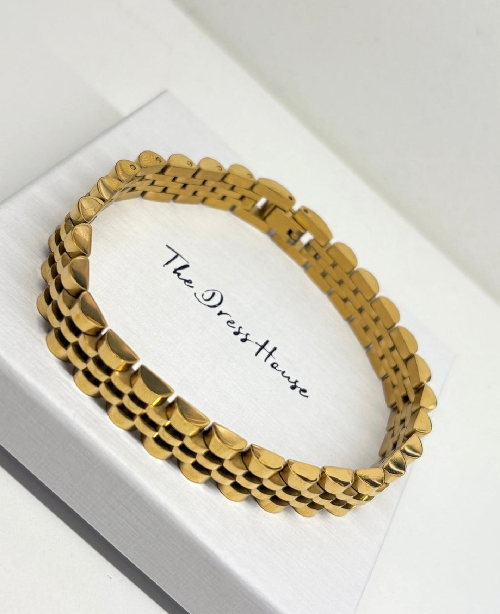 Beth - Gold Bracelet (longer length 20cm) – The Dress House