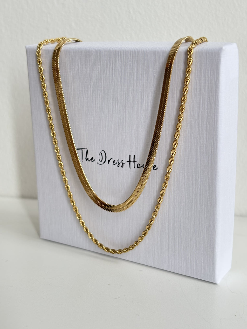 Amelia - Double Gold Necklace – The Dress House